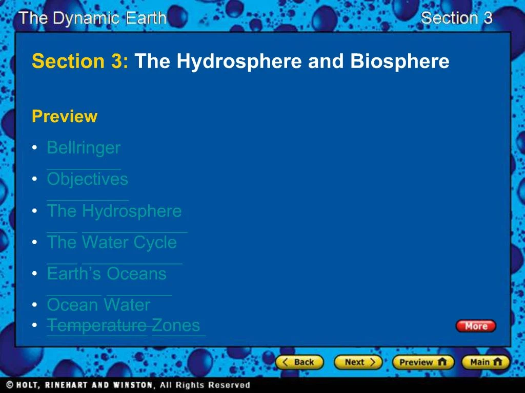 PPT - Section 3: The Hydrosphere and Biosphere PowerPoint Presentation ...