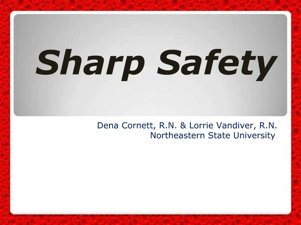 PPT - Sharp Safety PowerPoint Presentation, free download - ID:379712