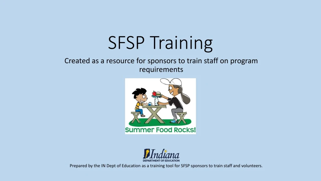 PPT - SFSP Training PowerPoint Presentation, free download - ID:382274