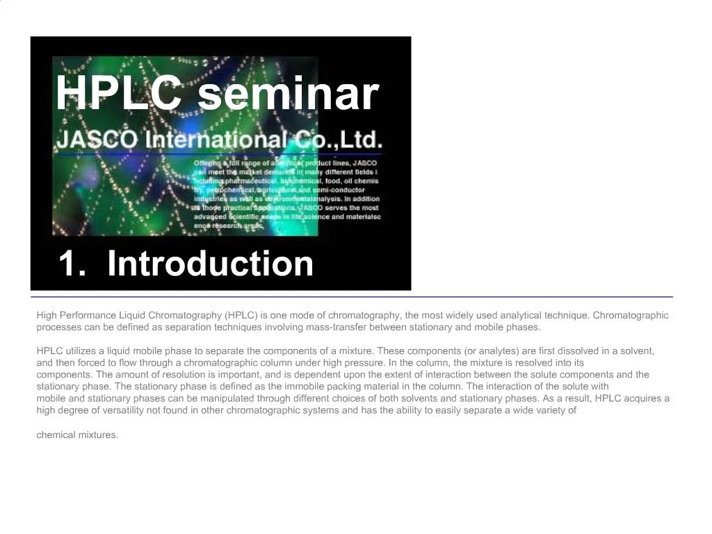 PPT - HPLC seminar PowerPoint Presentation, free download - ID:385431