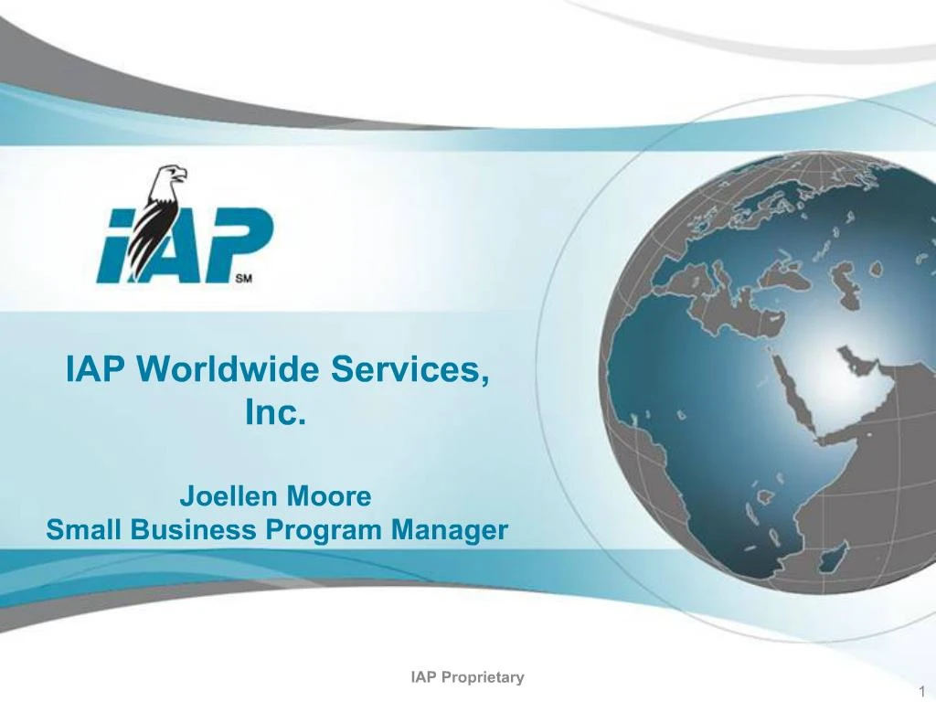 PPT - IAP Worldwide Services, Inc. Joellen Moore Small Business Program ...