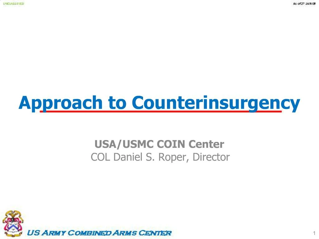 PPT - Approach to Counterinsurgency PowerPoint Presentation, free ...
