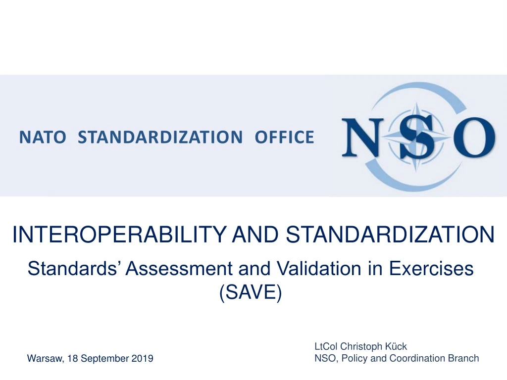 PPT - INTEROPERABILITY AND STANDARDIZATION Standards’ Assessment and ...