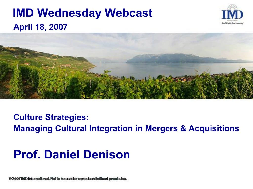 PPT - IMD Wednesday Webcast PowerPoint Presentation, free download - ID ...