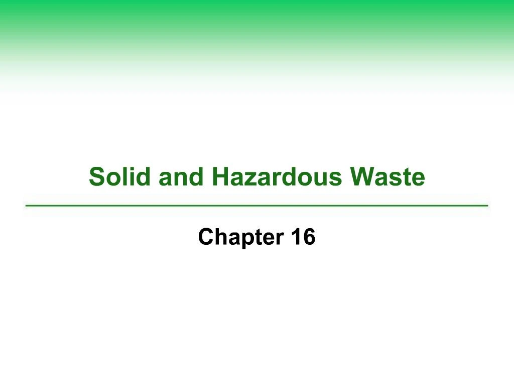 PPT - Solid and Hazardous Waste PowerPoint Presentation, free download ...