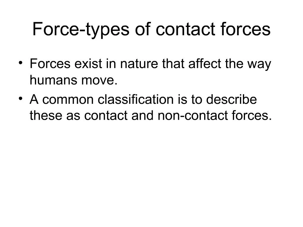 PPT - Force-types of contact forces PowerPoint Presentation, free ...