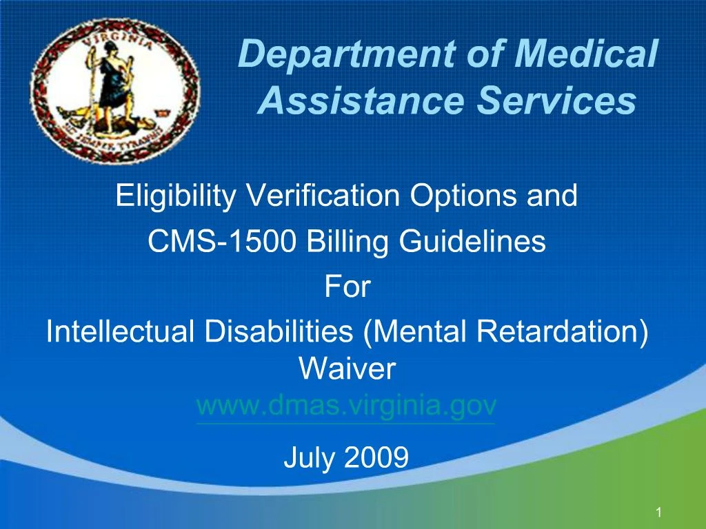 PPT - Department of Medical Assistance Services PowerPoint Presentation ...