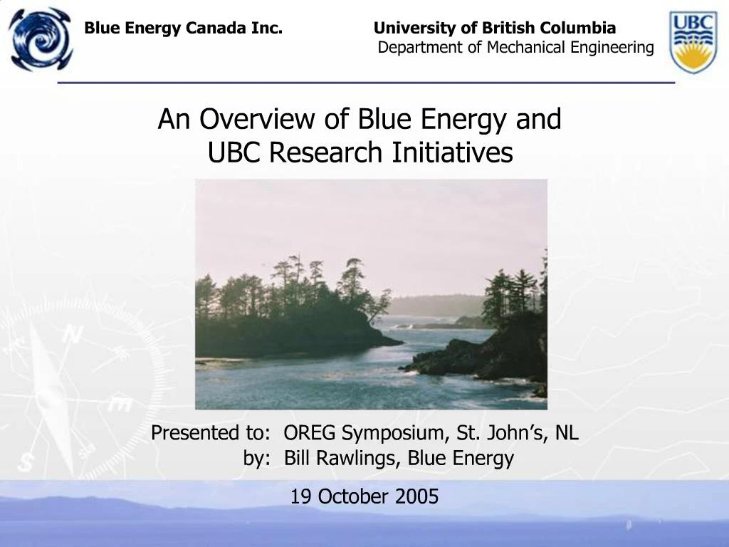 PPT - Blue Energy Canada Inc. University of British Columbia PowerPoint ...