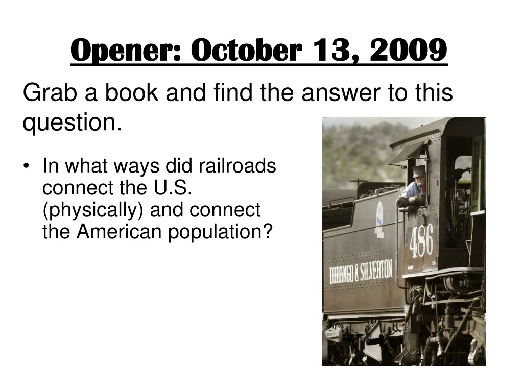 PPT - Opener: October 13, 2009 PowerPoint Presentation, free download ...