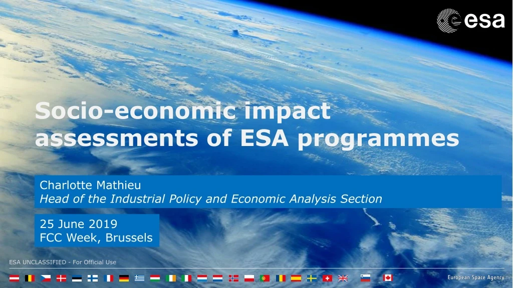 PPT - Socio-economic impact assessments of ESA programmes PowerPoint ...