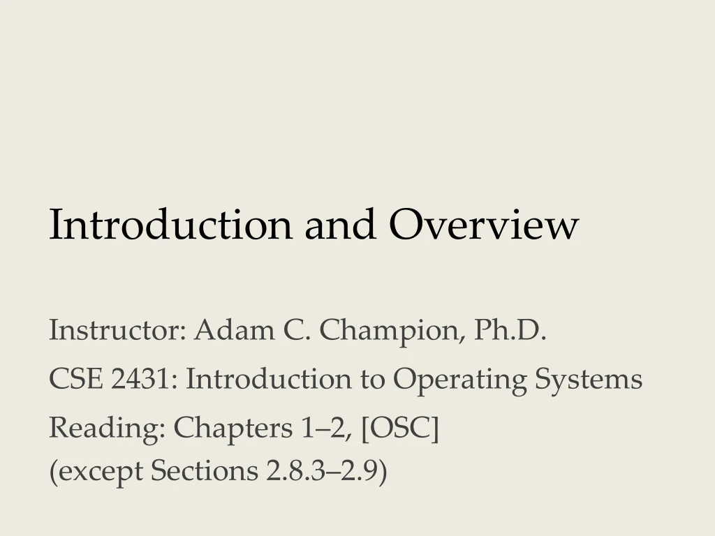 PPT - Introduction and Overview PowerPoint Presentation, free download ...