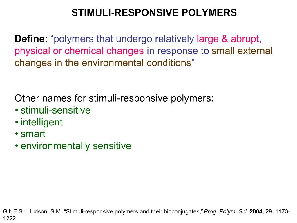 PPT - STIMULI-RESPONSIVE POLYMERS PowerPoint Presentation, free ...