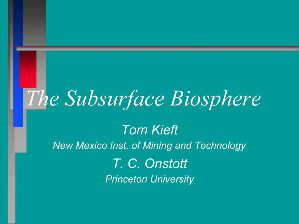 PPT - The Subsurface Biosphere PowerPoint Presentation, free download - ID:409465