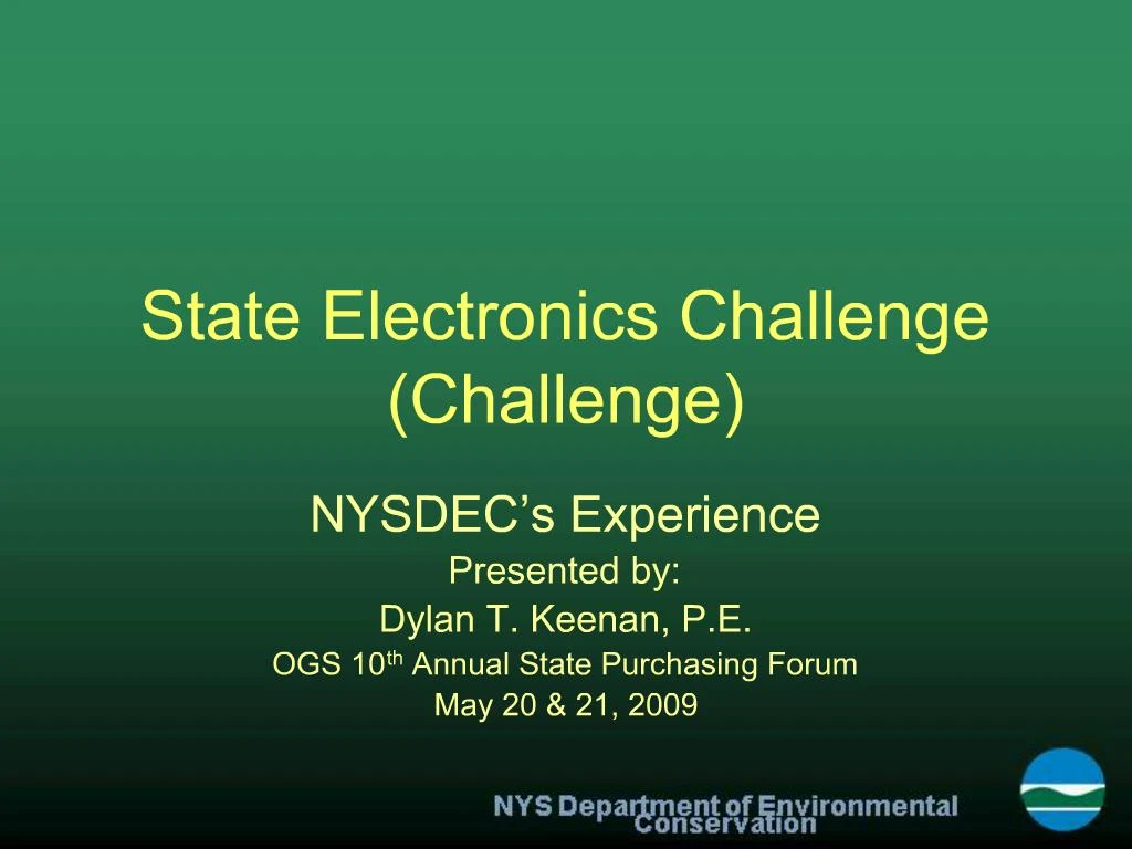 PPT - State Electronics Challenge Challenge PowerPoint Presentation ...