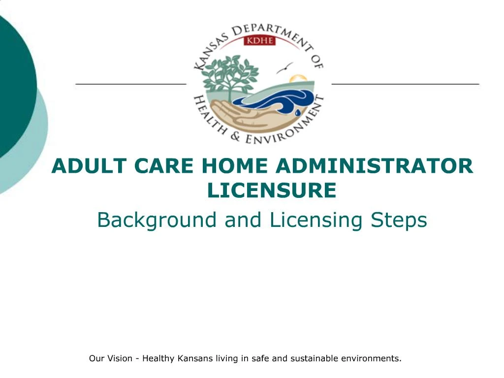 PPT - ADULT CARE HOME ADMINISTRATOR LICENSURE Background and Licensing Steps PowerPoint ...