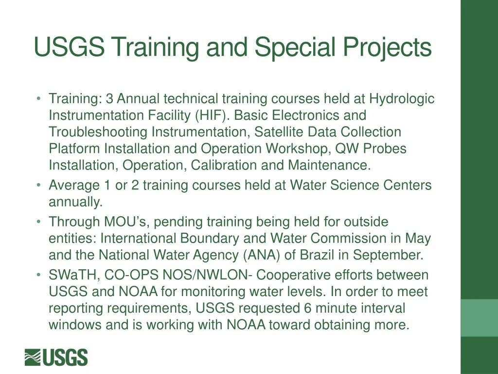 PPT - USGS Training and Special Projects PowerPoint Presentation, free ...