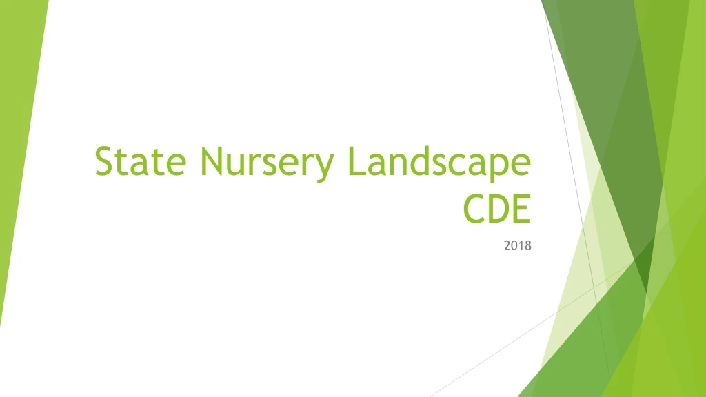 PPT - State Nursery Landscape CDE PowerPoint Presentation, free ...