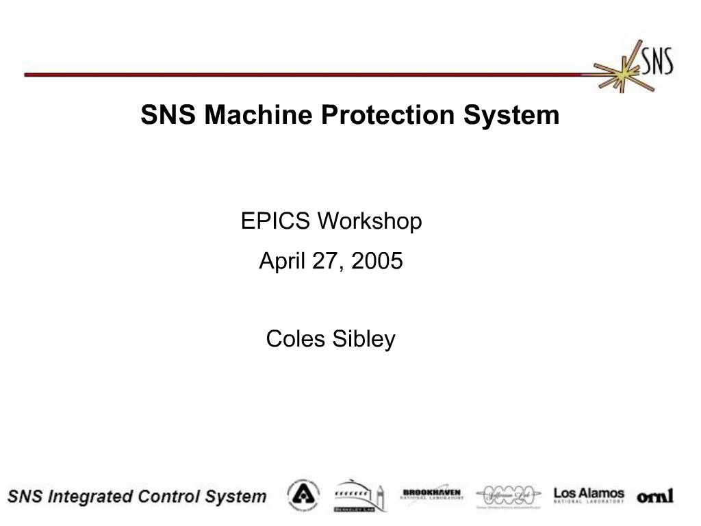 PPT - SNS Machine Protection System PowerPoint Presentation, free ...
