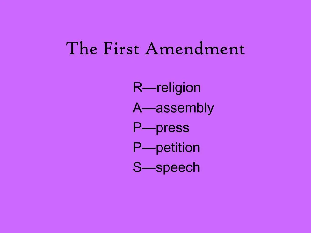 PPT - The First Amendment PowerPoint Presentation, free download - ID ...
