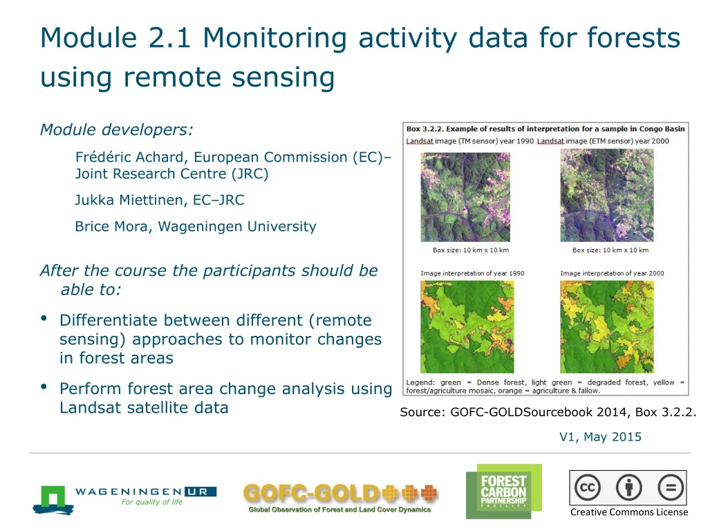 PPT - Module 2.1 Monitoring activity data for forests using remote sensing PowerPoint ...