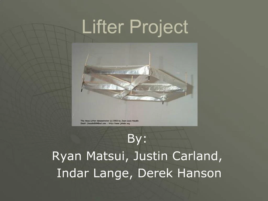 PPT - Lifter Project PowerPoint Presentation, free download - ID:421266