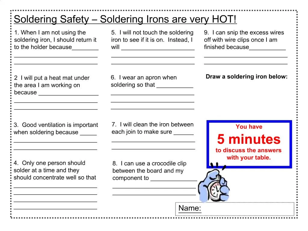 PPT - Soldering Safety Soldering Irons are very HOT PowerPoint ...