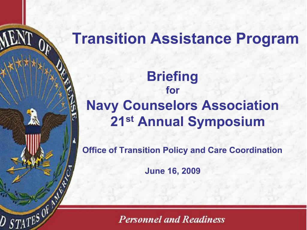 PPT - Transition Assistance Program Briefing for Navy Counselors ...