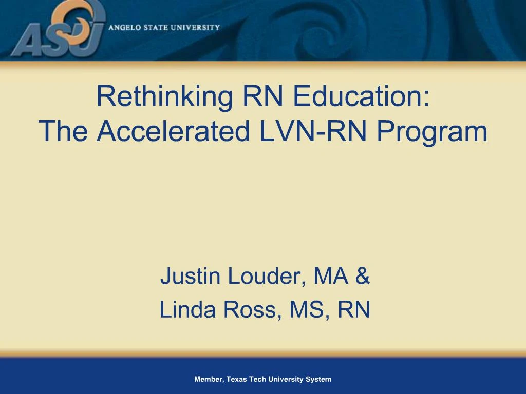 PPT - Rethinking RN Education: The Accelerated LVN-RN Program ...
