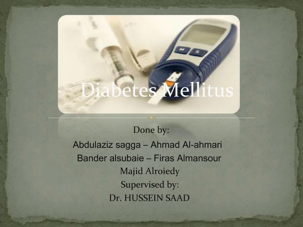 PPT - Diabetes Mellitus PowerPoint Presentation, free download - ID:426741