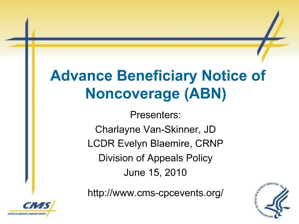 PPT - Advance Beneficiary Notice of Noncoverage ABN PowerPoint ...