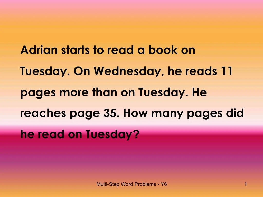 PPT - Multi-Step Word Problems - Y6 PowerPoint Presentation, free ...