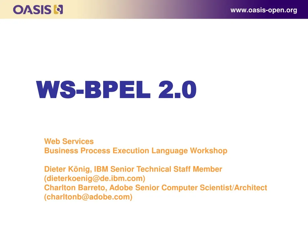 PPT - WS-BPEL 2.0 PowerPoint Presentation, free download - ID:438302