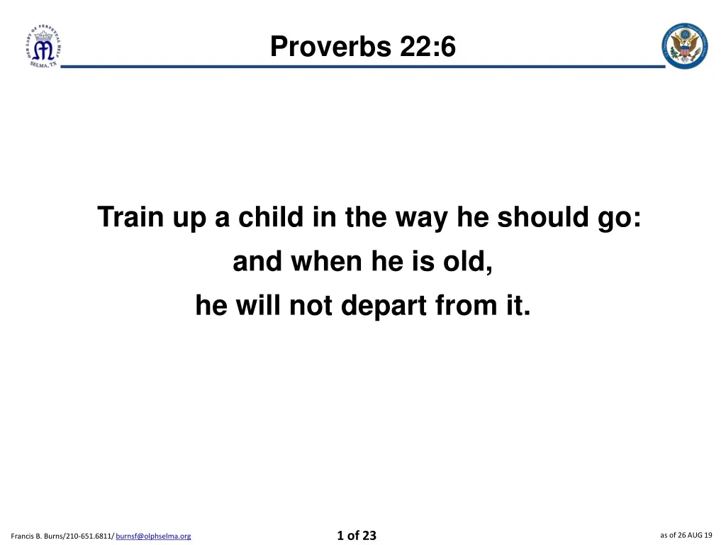 PPT - Proverbs 22:6 PowerPoint Presentation, free download - ID:443651