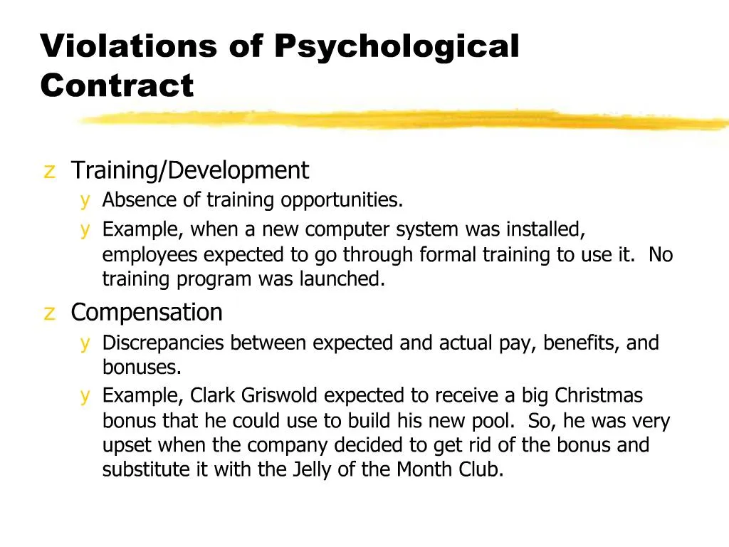 PPT - Violations of Psychological Contract PowerPoint Presentation ...