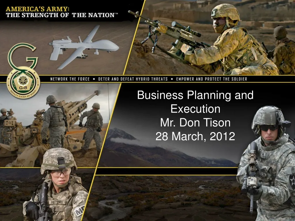PPT - Business Planning and Execution Mr. Don Tison 28 March, 2012 ...