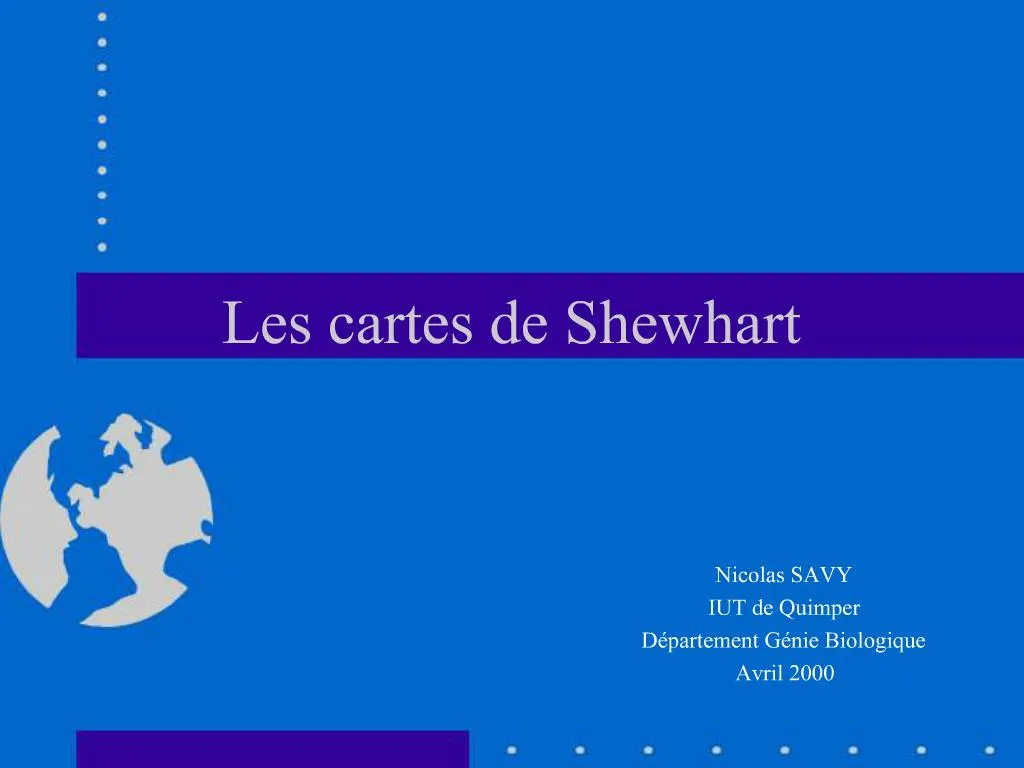 PPT - Les cartes de Shewhart PowerPoint Presentation, free download ...