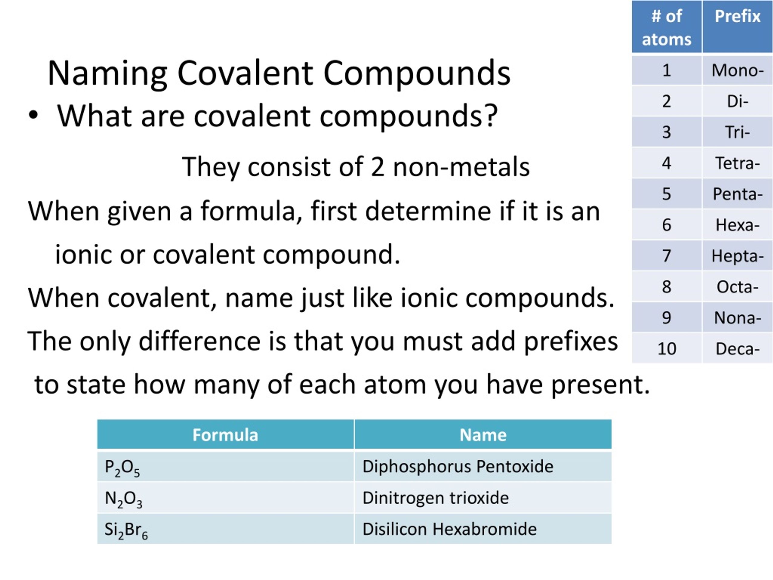 PPT Covalent Compounds And Naming PowerPoint Presentation Free