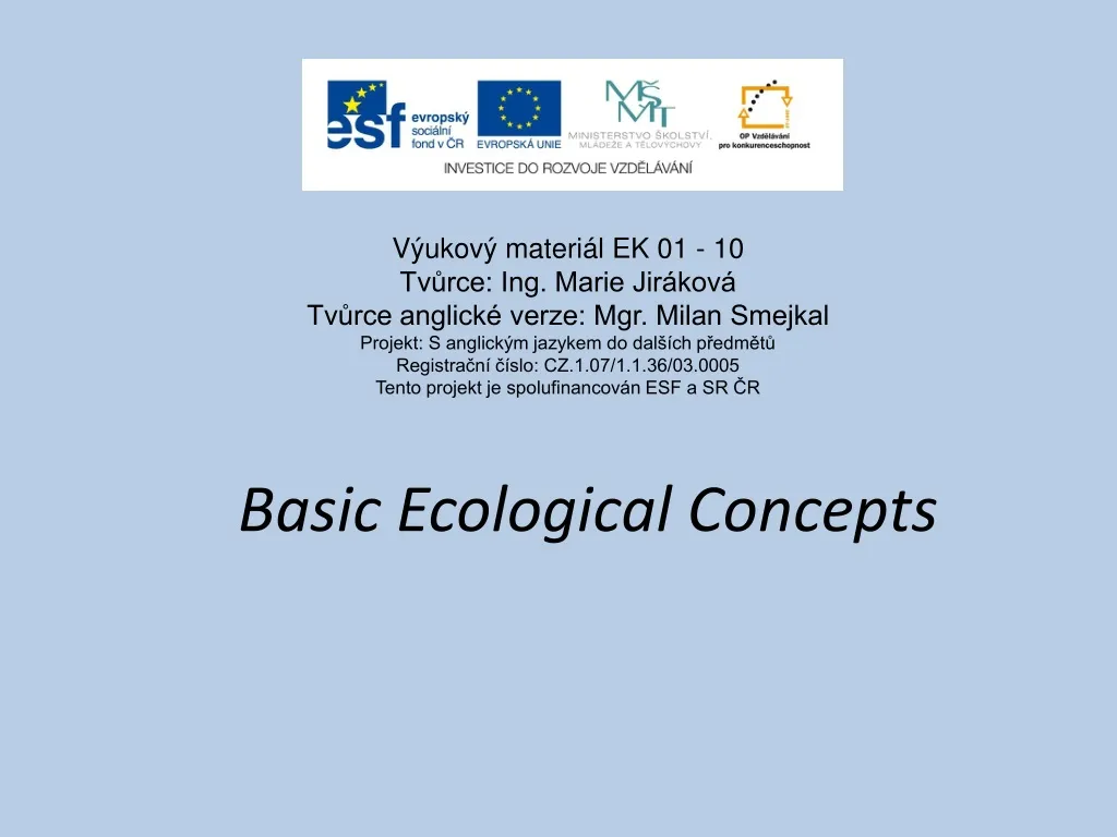 PPT - Basic Ecological Concepts PowerPoint Presentation, free download ...