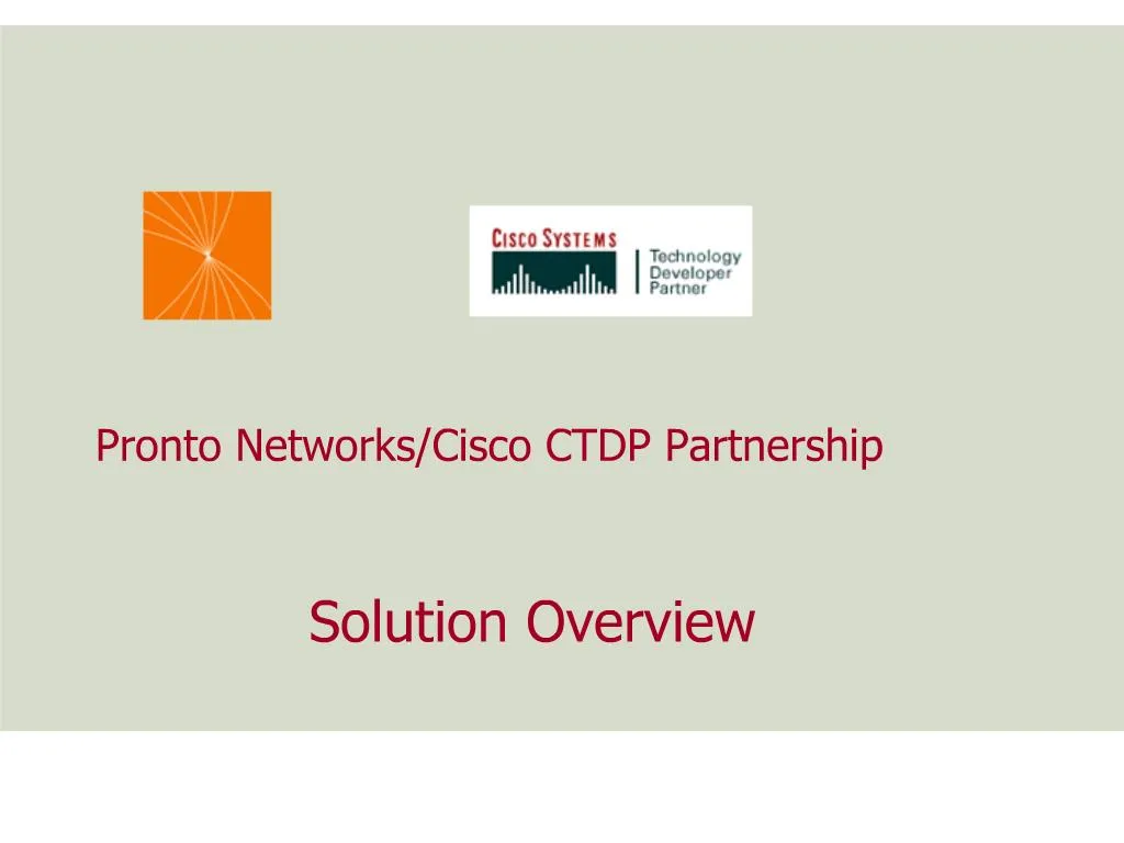 PPT - Pronto Networks PowerPoint Presentation, free download - ID:459382