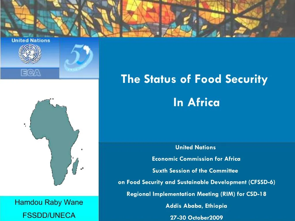 PPT - The Status of Food Security In Africa PowerPoint Presentation ...