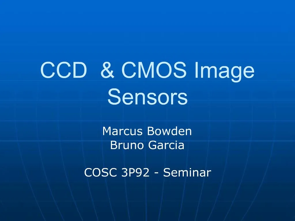 PPT - CCD CMOS Image Sensors PowerPoint Presentation, free download ...
