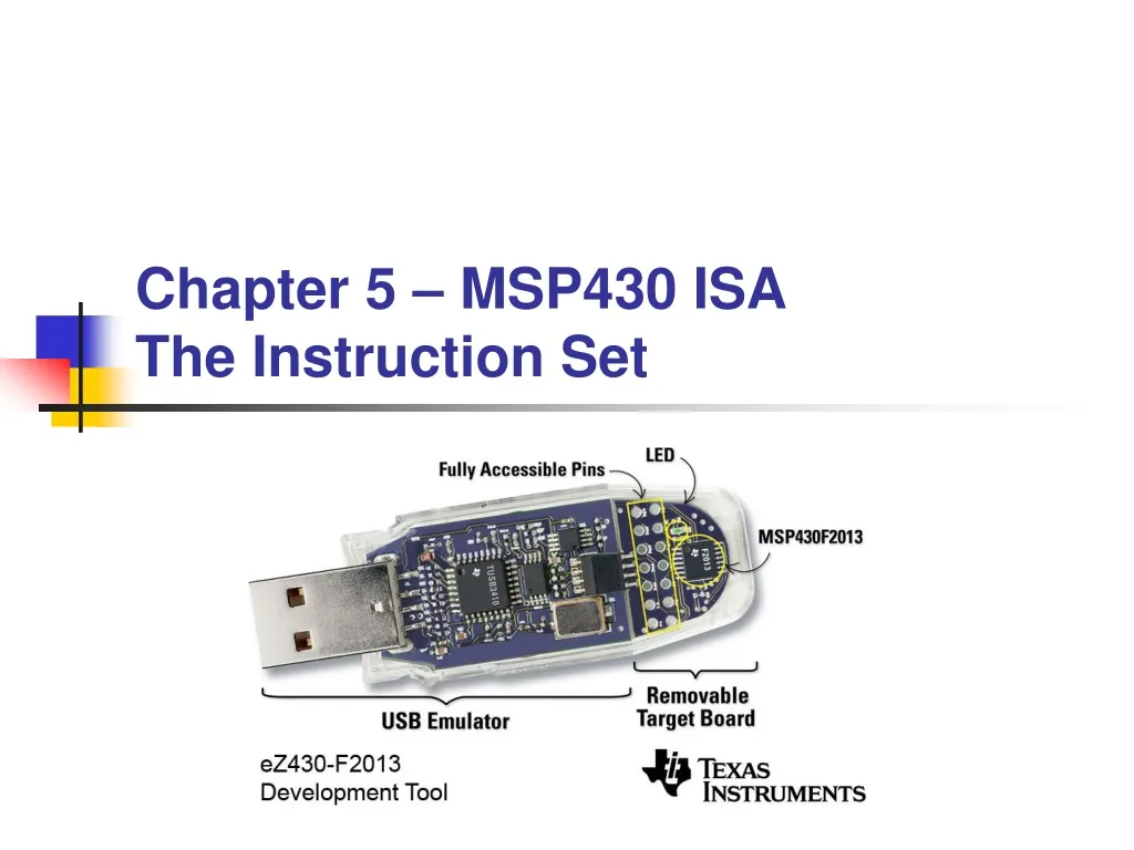 PPT - Chapter 5 – MSP430 ISA The Instruction Set PowerPoint ...