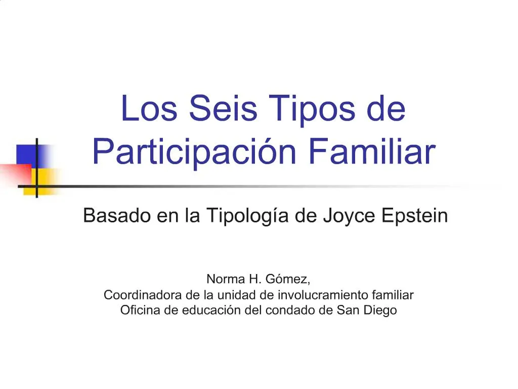 PPT - Basado en la Tipolog a de Joyce Epstein PowerPoint Presentation ...