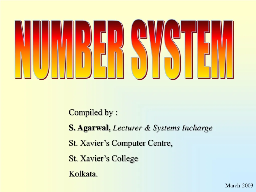 PPT - NUMBER SYSTEM PowerPoint Presentation, free download - ID:471195