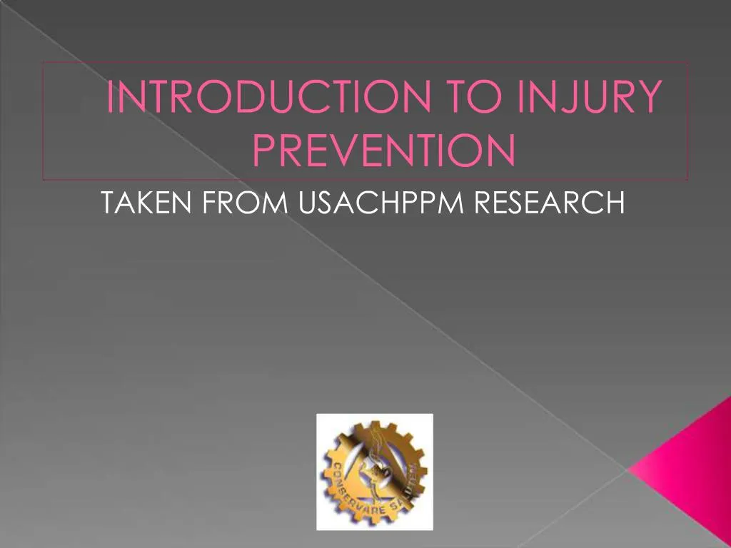 PPT - INTRODUCTION TO INJURY PREVENTION PowerPoint Presentation, free ...