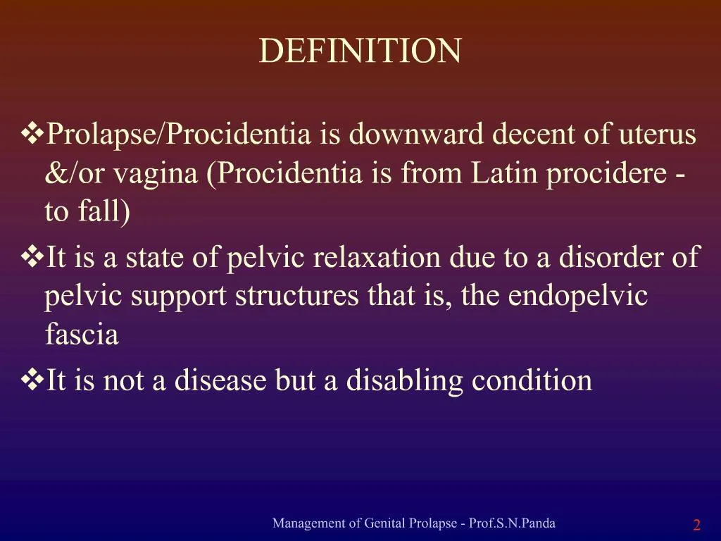 Ppt Management Of Genital Prolapse Powerpoint Presentation Free