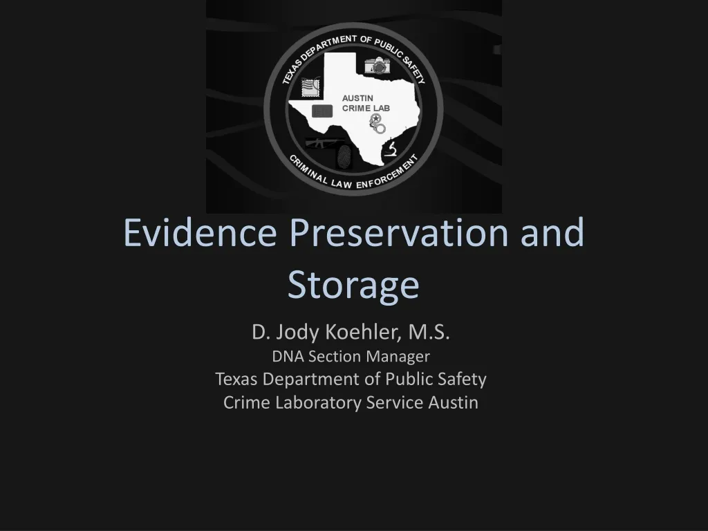 PPT - Evidence Preservation and Storage PowerPoint Presentation, free ...