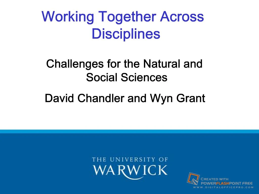 PPT - Working Together Across Disciplines PowerPoint Presentation, free ...
