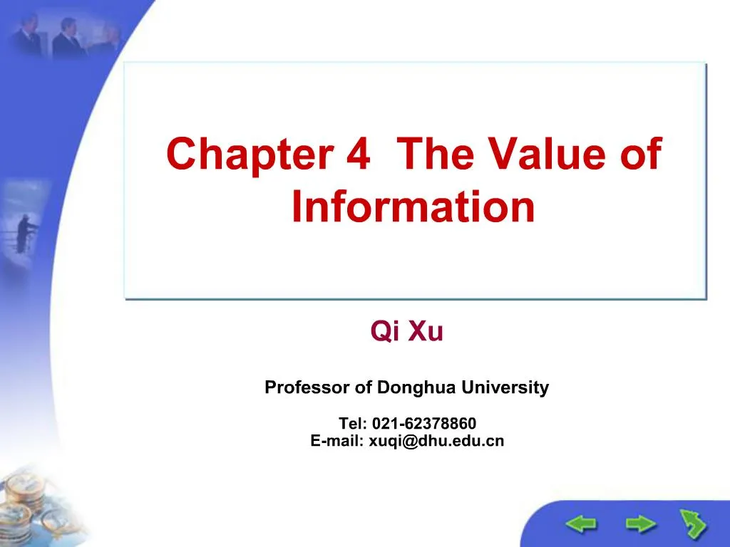 PPT - Chapter 4 The Value of Information PowerPoint Presentation, free ...