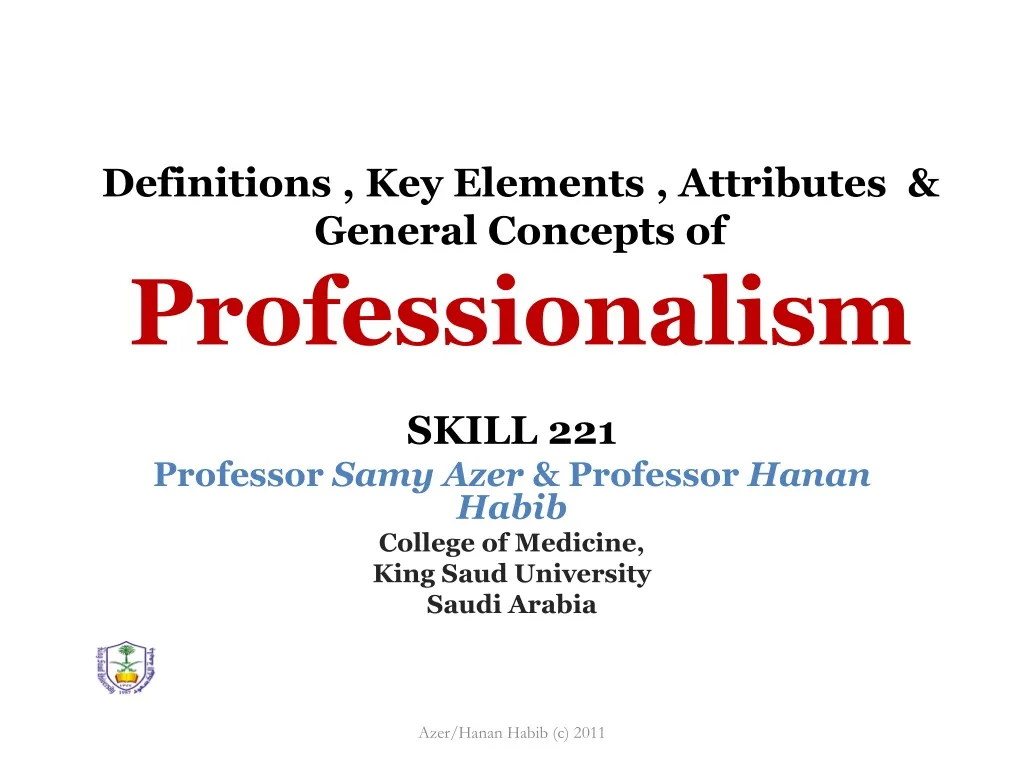 PPT - Definitions , Key Elements , Attributes & General Concepts of ...